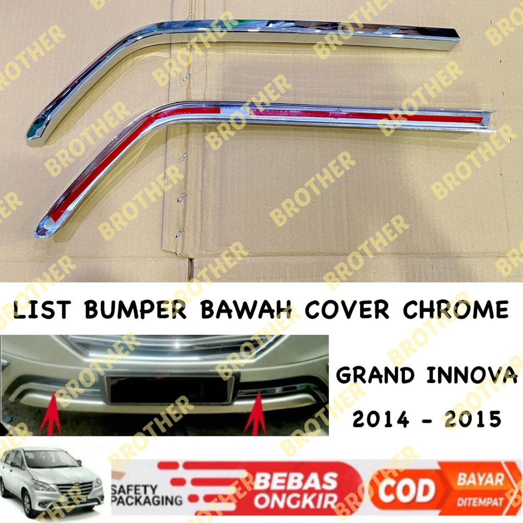 List Front Grill Bumper Kijang Grand Innova 2014 2015 Chrome Cover ...
