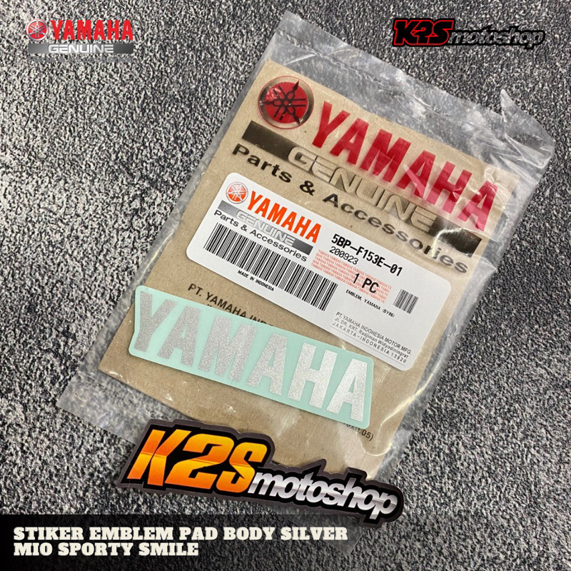 Sticker EMBLEM PAD BODY Connection SILVER MIO SPORTY MIO SMILE GARNIS ORIGINAL YAMAHA | Shopee ...