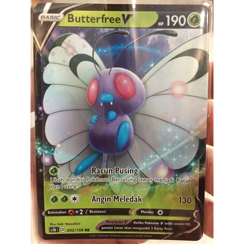 Pokemon BUTTERFREE V RR INDONESIA HOLO Card | Shopee Malaysia