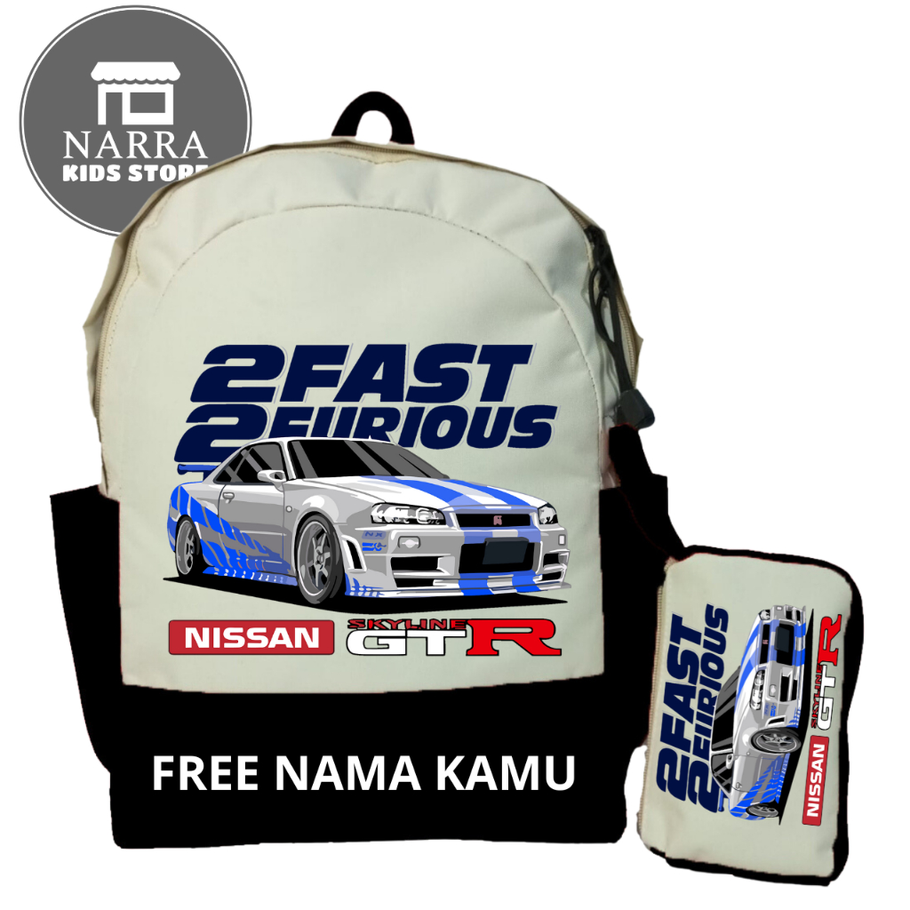 Nissan GT-R Unisex Car Drawing Backpack Custom School Backpack {FREE ...