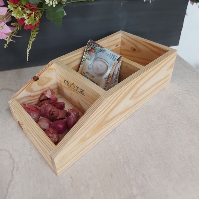 KAYU Wooden Box for Coffee Drink Sachet Storage Multi-Purpose Dutch ...