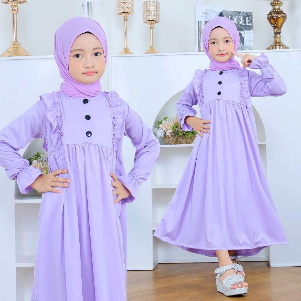 PUTIH UNGU Gamis Maryam - Purple Lilac - Gamis For Girls Gamis For ...