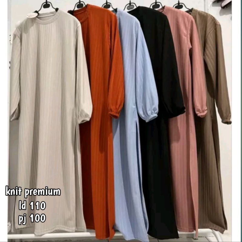 Elsa LONG TUNIC FINE KNIT MUSLIMAH OUTFIT | Shopee Malaysia