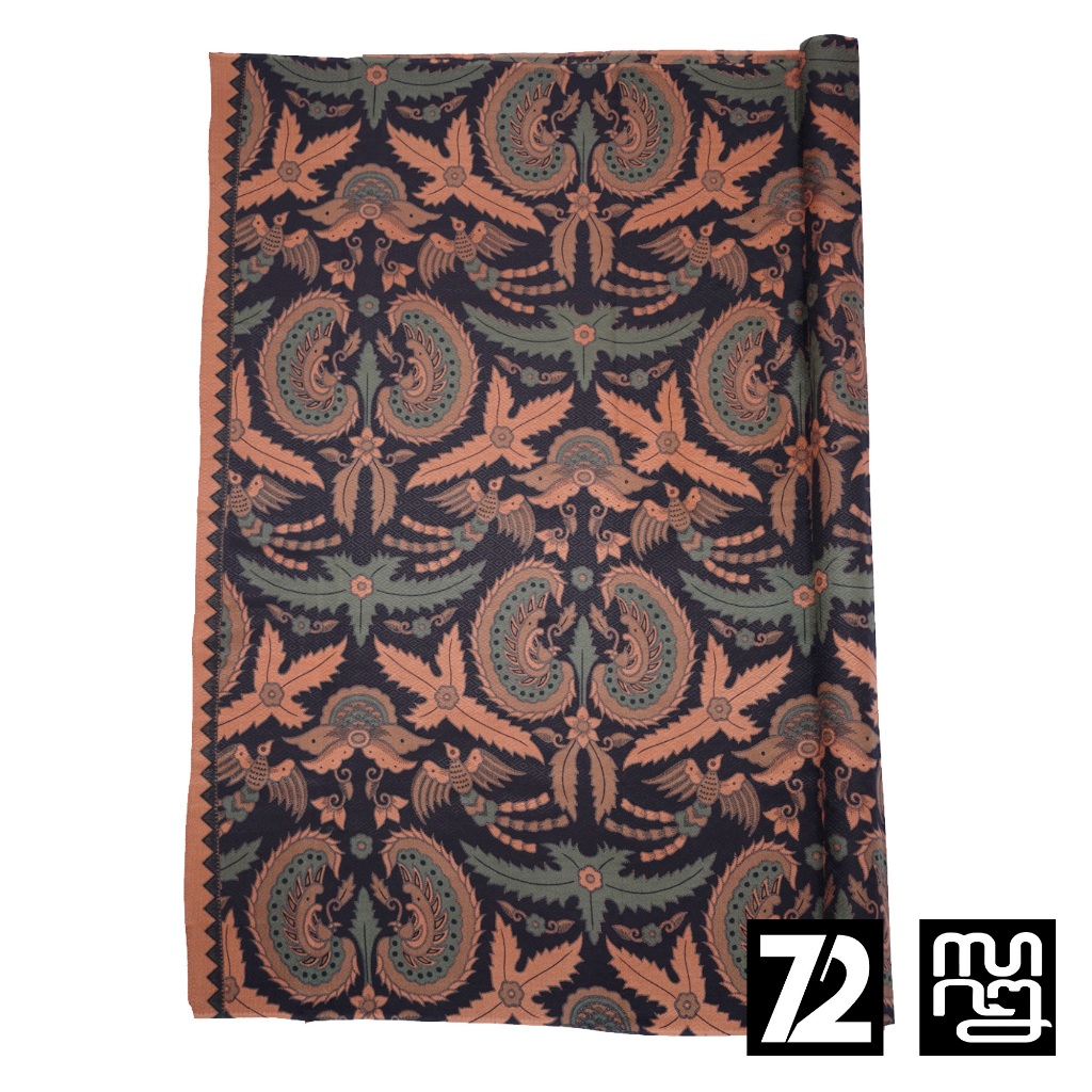 HITAM HIJAU Premium BATIK Fabric Dobby Dobby Dobby Dobbi Sogan Bird ...