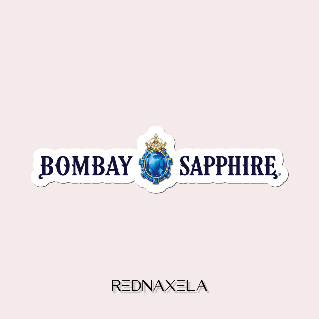 Bombay Sapphire Vinyl Sticker Outdoor Luggage Sticker Waterproof ...