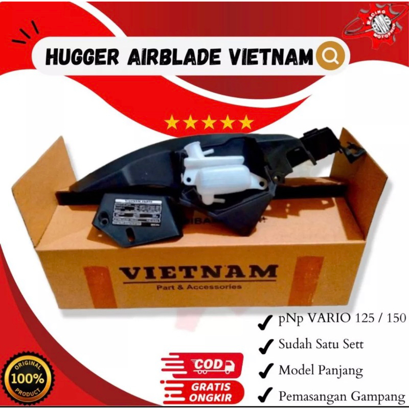 (Free Cover + Bolt) HUGGER AIRBLADE VARIO hugger Mudguard Under ...