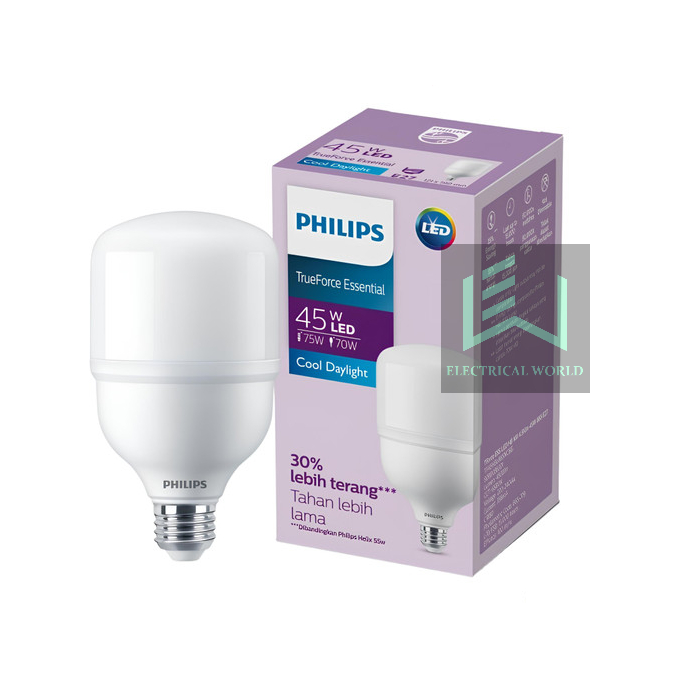 PUTIH Philips LED Trueforce 45 Watt White Tforce T Force Essential Ess Lamp 45W 45Watt W ...