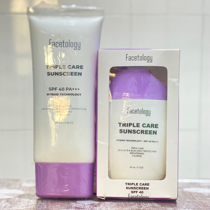 (Send Immediately) Facetology Triple Care Sunscreen Spf 40 PA++ Volume ...