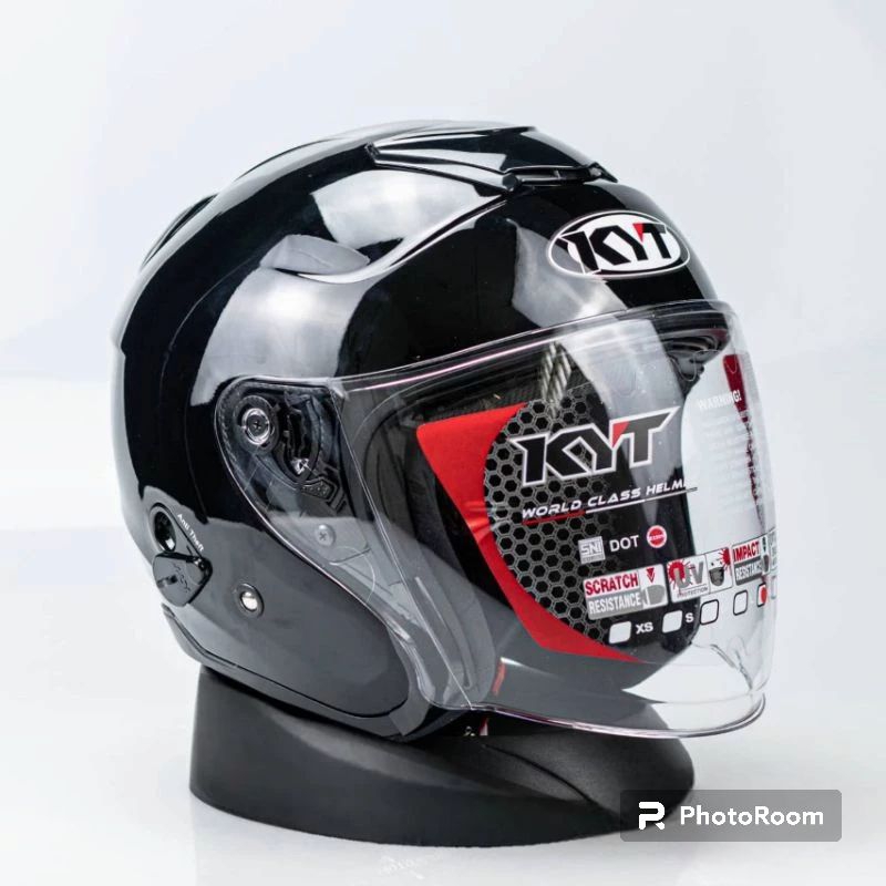 100% ORIGINAL KYT KIYOTO HELMET / KYT Kyoto Helmet Ori BLACK | Shopee ...