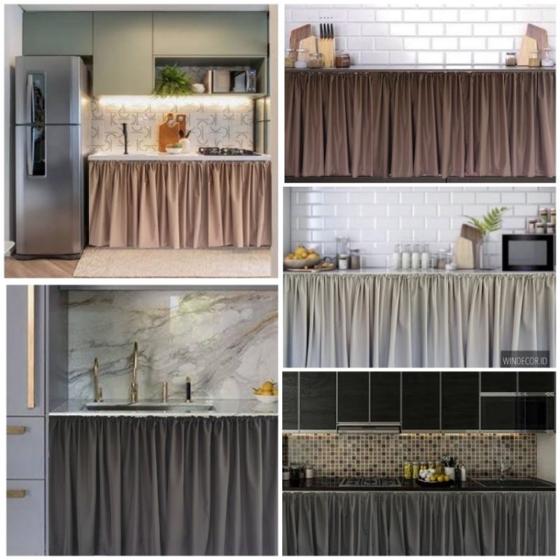 WATERLEPELLENT KITCHEN UNDER CURTAIN CURTAINS HEIGHT 50,55,60,65,70,75 ...