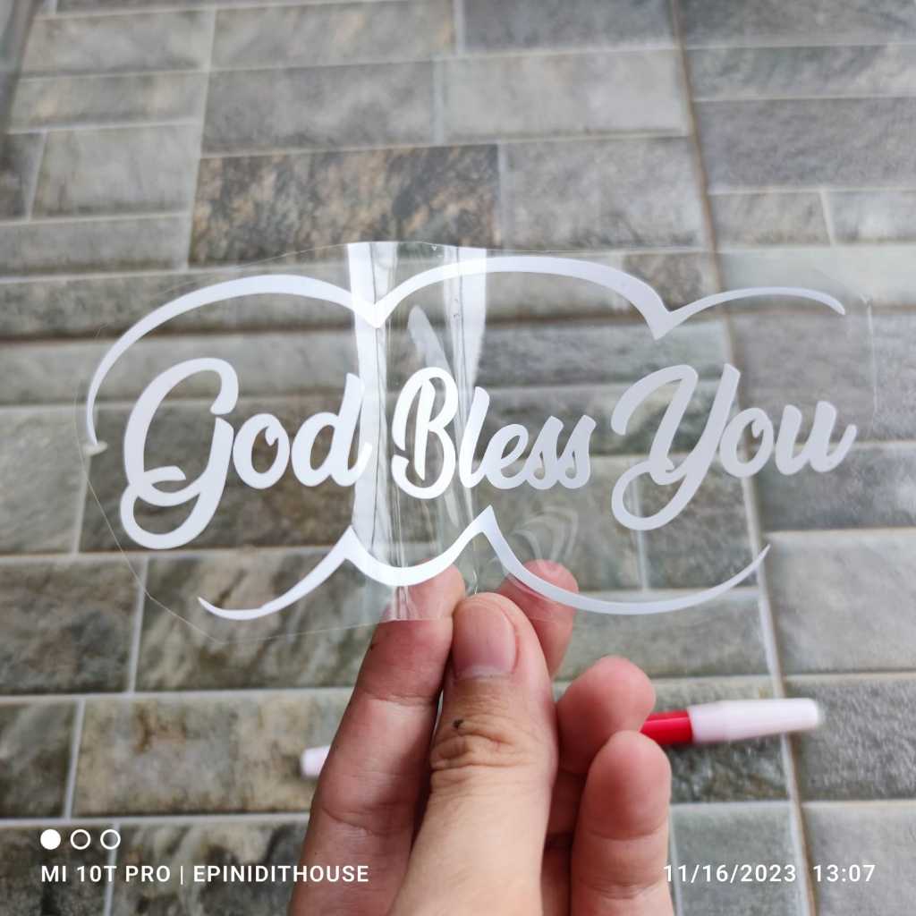 God Bless You Religious Cutting Stickers Christian Catholic Car ...