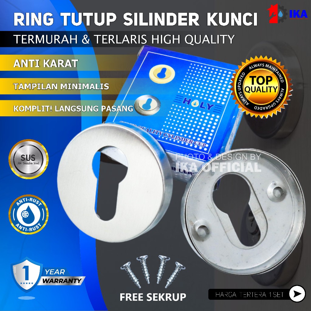 Round KEY RING ORIGINAL SUPER THICK STAINLESS STEEL COVER SUS304 / TOP ...