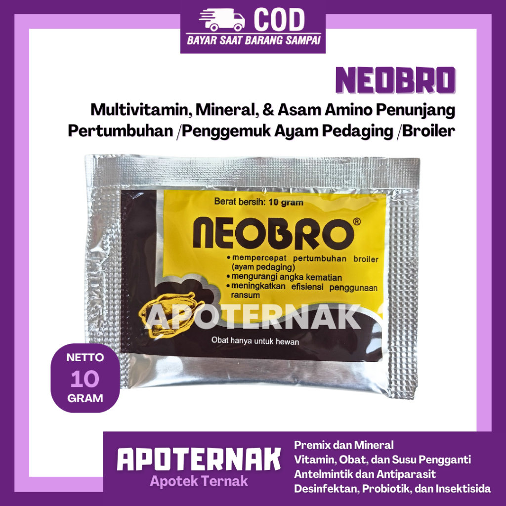 Neobro 10 grams | Multivitamin to increase weight for fattening Broiler ...