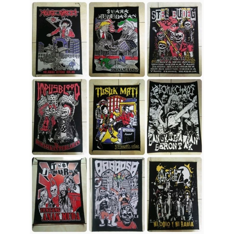 Punk BAND EMBLEM / LARGE EMBLEM / BACK EMBLEM SIZE 30CM X 41CM | Shopee ...