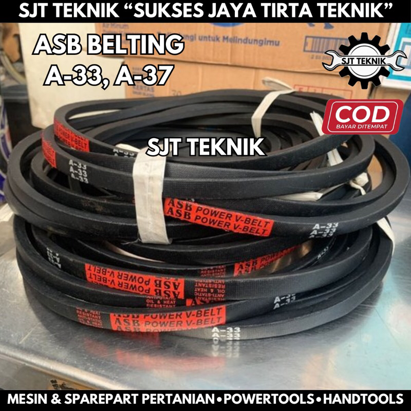 MESIN Fan Strap Engine Doormer fan BELT V BELT belting a 33 a 37 ASB ...