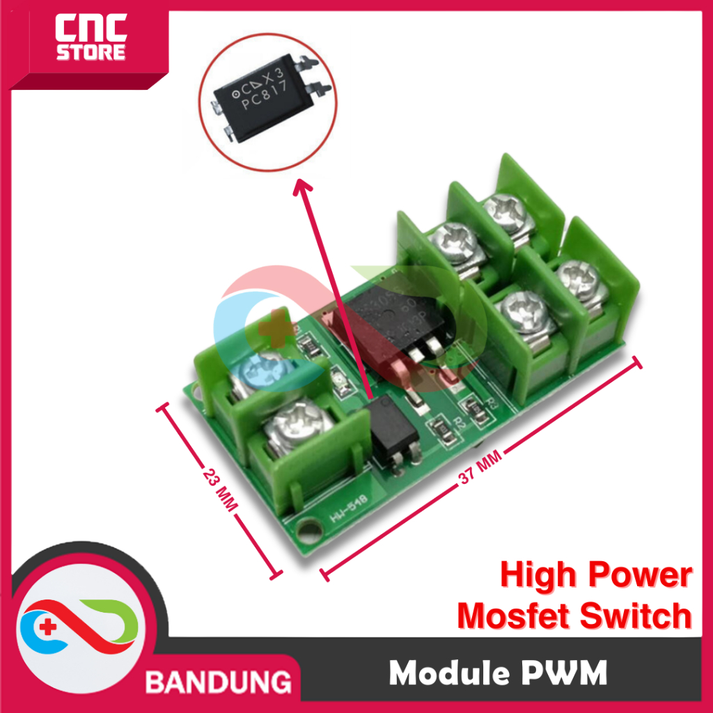 High POWER MOSFET SWITCH RELAY MODULE PWM CONTROL ISOLATED OPTOCOUPLER ...