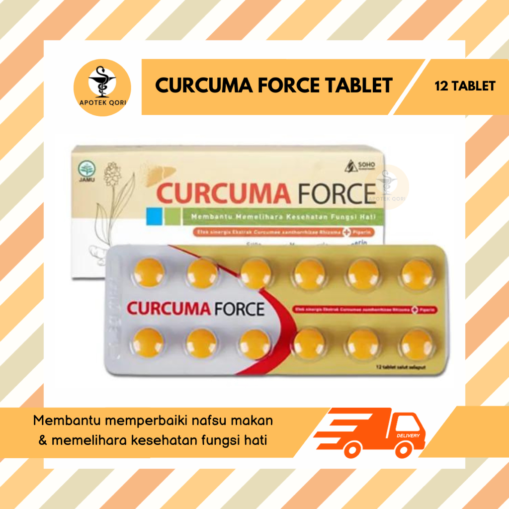 Curcuma FORCE STRIP @ 12 Tablets/Improve Appetite/ Maintains Heart ...