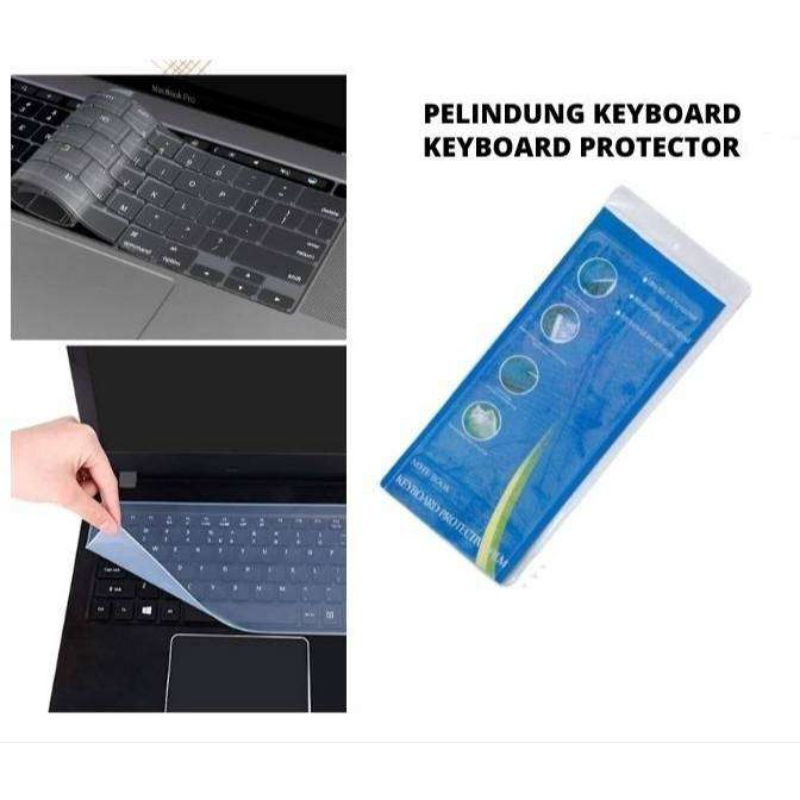 LAPTOP KEYBOARD PROTECTOR UNIVERSAL SILICONE TRANSPARENT 14" INCH ...