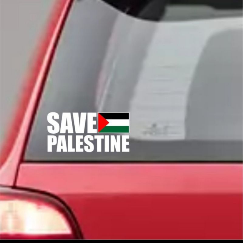 STICKER SAVE PALESTINE FLAG CAR GLASS STICKER CUTTING PALESTINE GAZA ...