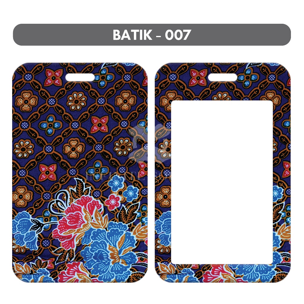 (N009) Batik Nametag WITHOUT STRAP Batik Motif Card Holder/ Batik ...