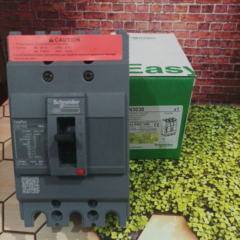 Mccb Schneider EZC100N 3x30A EZC100N3030 EZC 100 N 3P 30a EasyPact Breaker 3phase 30a | Shopee ...