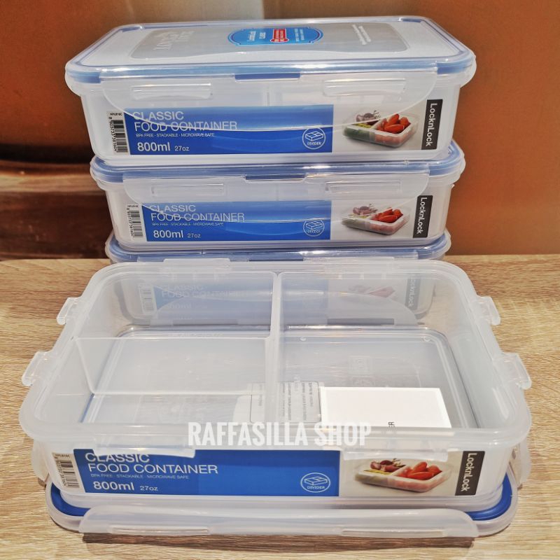 Locknlock Lunch Box Classic Bulkhead 800ml Lock&Lock Rectangular Short ...