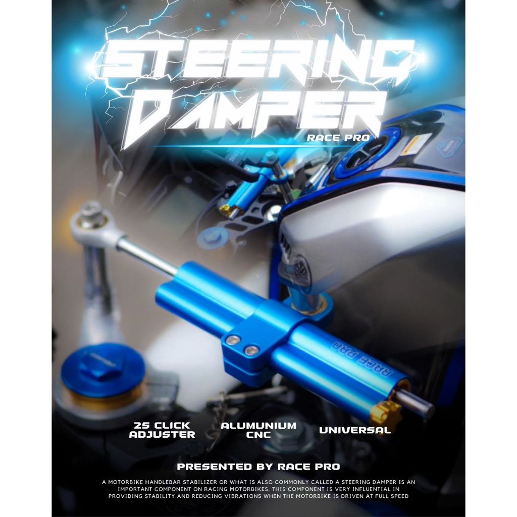 Stering DUMPER RACEPRO Handlebar STABILIZER RACEPRO Steering DAMPER ...