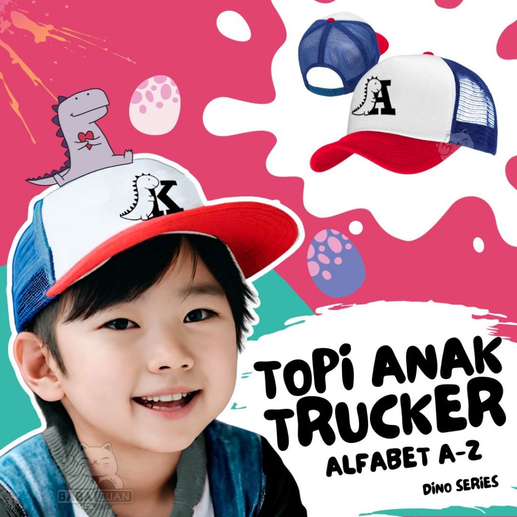 Trucker Hat Combination Alphabet Letters A-Z Ages 3-8 Years | Shopee ...