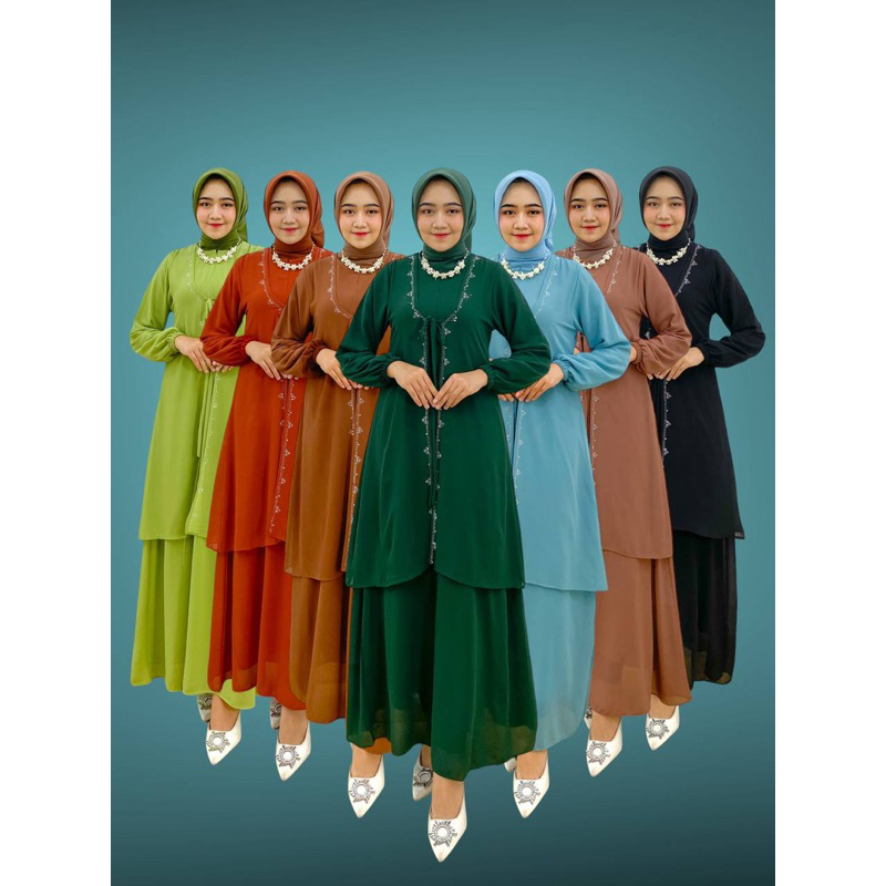 Best Selling!! Malaysian Robe With Sequins | Party Robe | Modern Robe ...