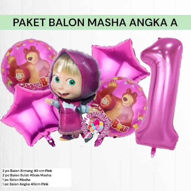 Masha And The Bear Balloon Package Number A/Masha And The Bear Birthday ...