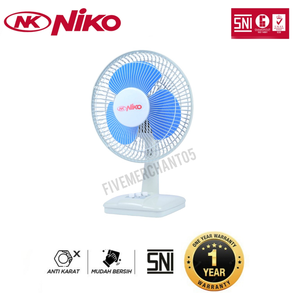 PUTIH Niko NKD 9 White Desk Fan Floor Fan SNI Guarantee NKD9 Niko White ...