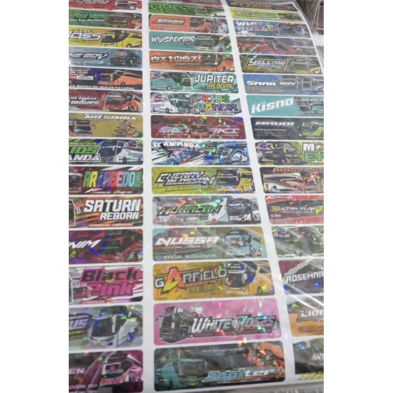 Kids panda bus Sticker telolet hologram bus Sticker | Shopee Malaysia