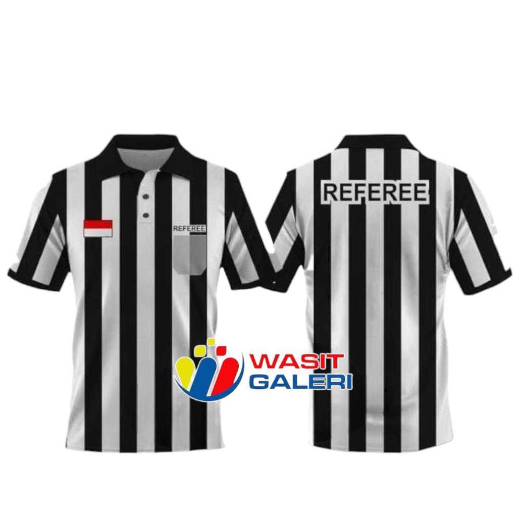 PUTIH HITAM MERAH Volleyball REFEREE Shirt/BASKET/WWE MD: Black And ...
