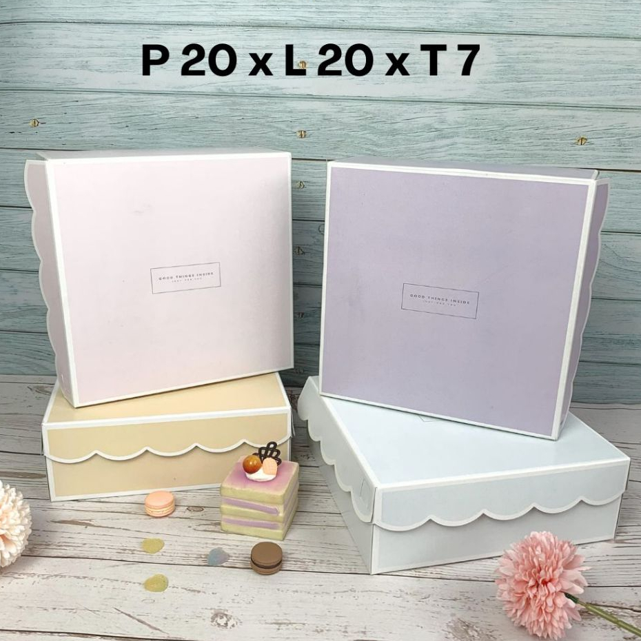 Memory Cake Box size 20 x 20 / Cake Box / Pastel Rice Box / motif Bread ...