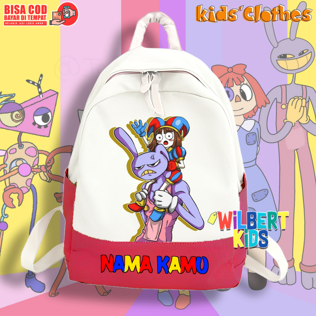 Jax Pomni The Amazing Digital CIrcus Children's Bag/Cartoon ...