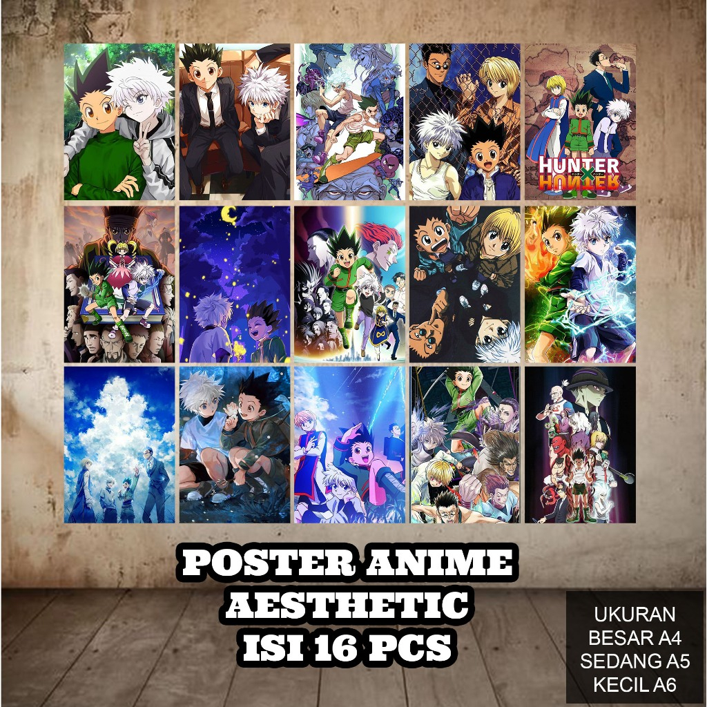 Anime Cartoon Theme Wall Poster Size A4 A5 A6 | Contents Of 16pcs ...