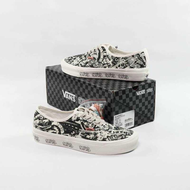 Sns SNEAKERSNSTUFF X VANS AUTHENTIC LX VAULT OG MARSMALLOW WHITE BLACK ...
