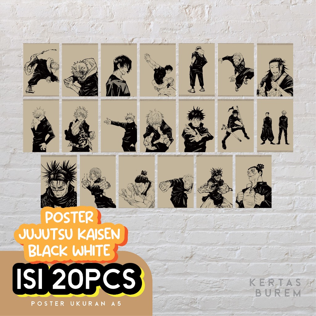 Jujutsu Kaisen Poster/Anime/Wibu/Size A5 Contents 20pcs | Shopee Malaysia