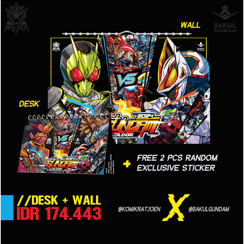 Gundam Anime Calendar Wall/Desk/Sitting KRBG 2024 | Shopee Malaysia
