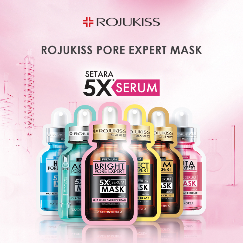Rojukiss Premium 5X Serum Sheet Mask | Bright Perfect Acne Gluta Pore ...