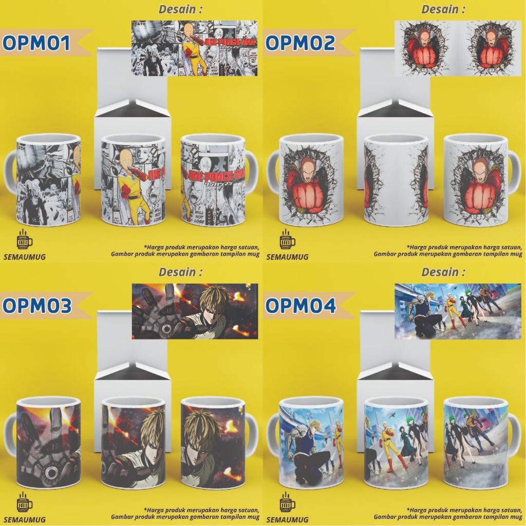 Mug ONE PUNCH MAN SAITAMA GENOS FUBUKI GIFT FUNNY ANIME GIFT CUSTOM ...