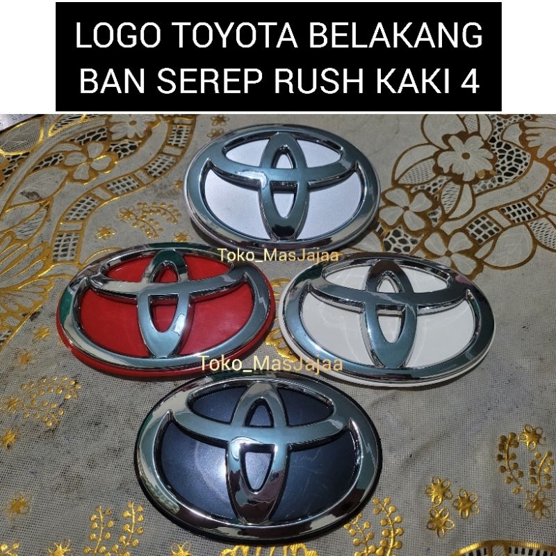 HITAM MERAH Toyota logo Rear Spare Tire rush 2010-2014 4 Feet/logo ...