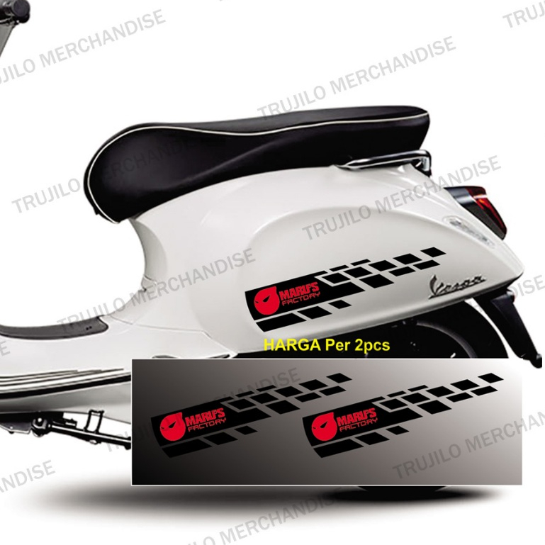 Vespa Primavera Sprint Matic Marus Factory List Logo Sticker | Shopee ...