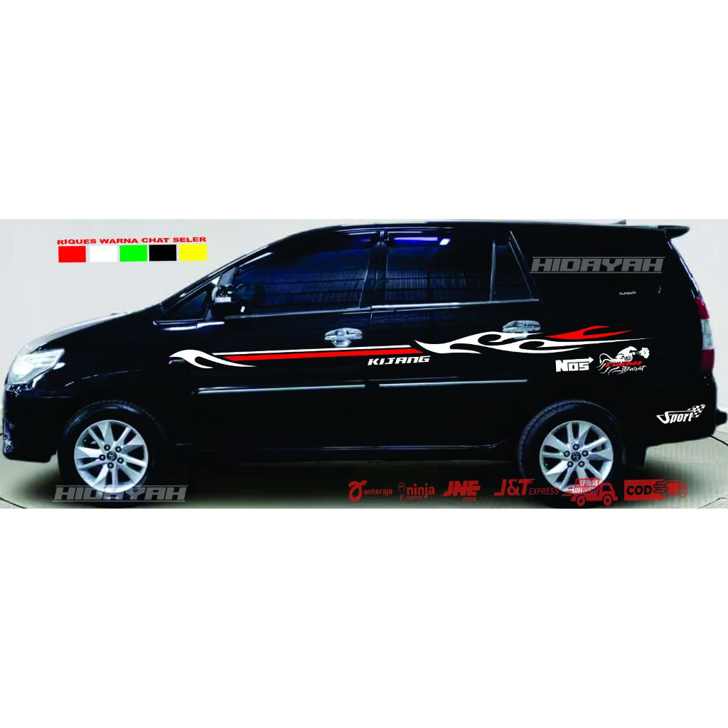 Kijang INNOVA Car TRIBAL STRIPING STICKER STICKER Side Body STICKER ...