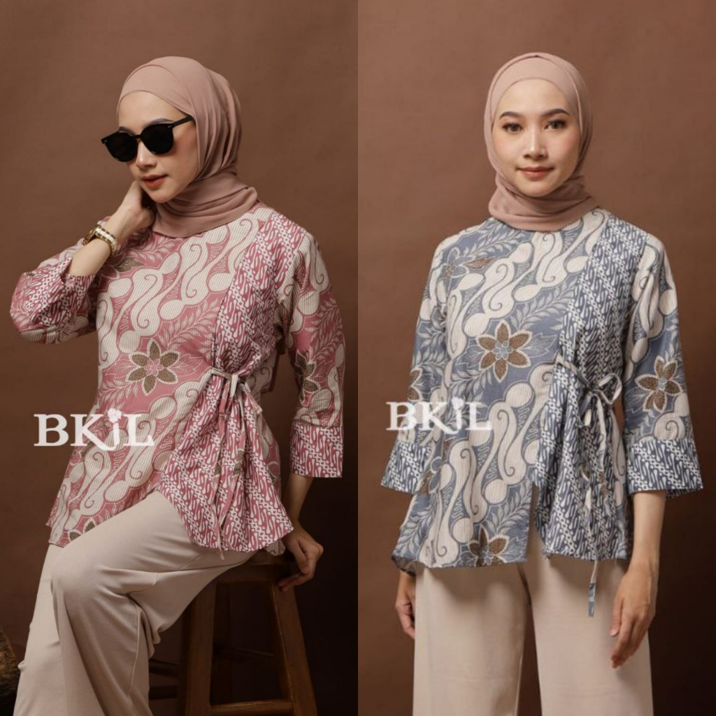 Modern Women's Batik Shirts Tops Blouse Batik Office Work Women Seno ...
