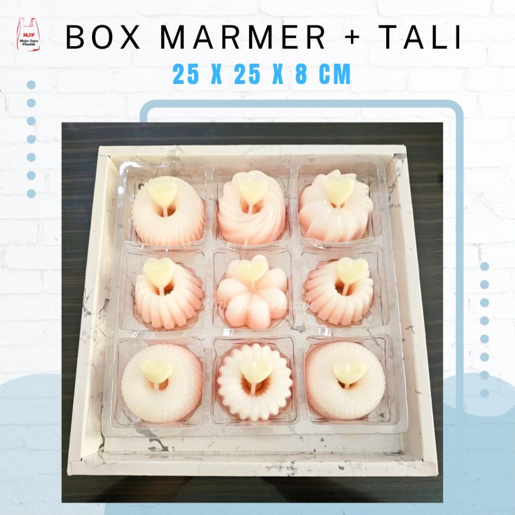 Hampers Box Mika Tali 25x25x8 Mika Cup Cake Contents 9 Boxes Pudding ...