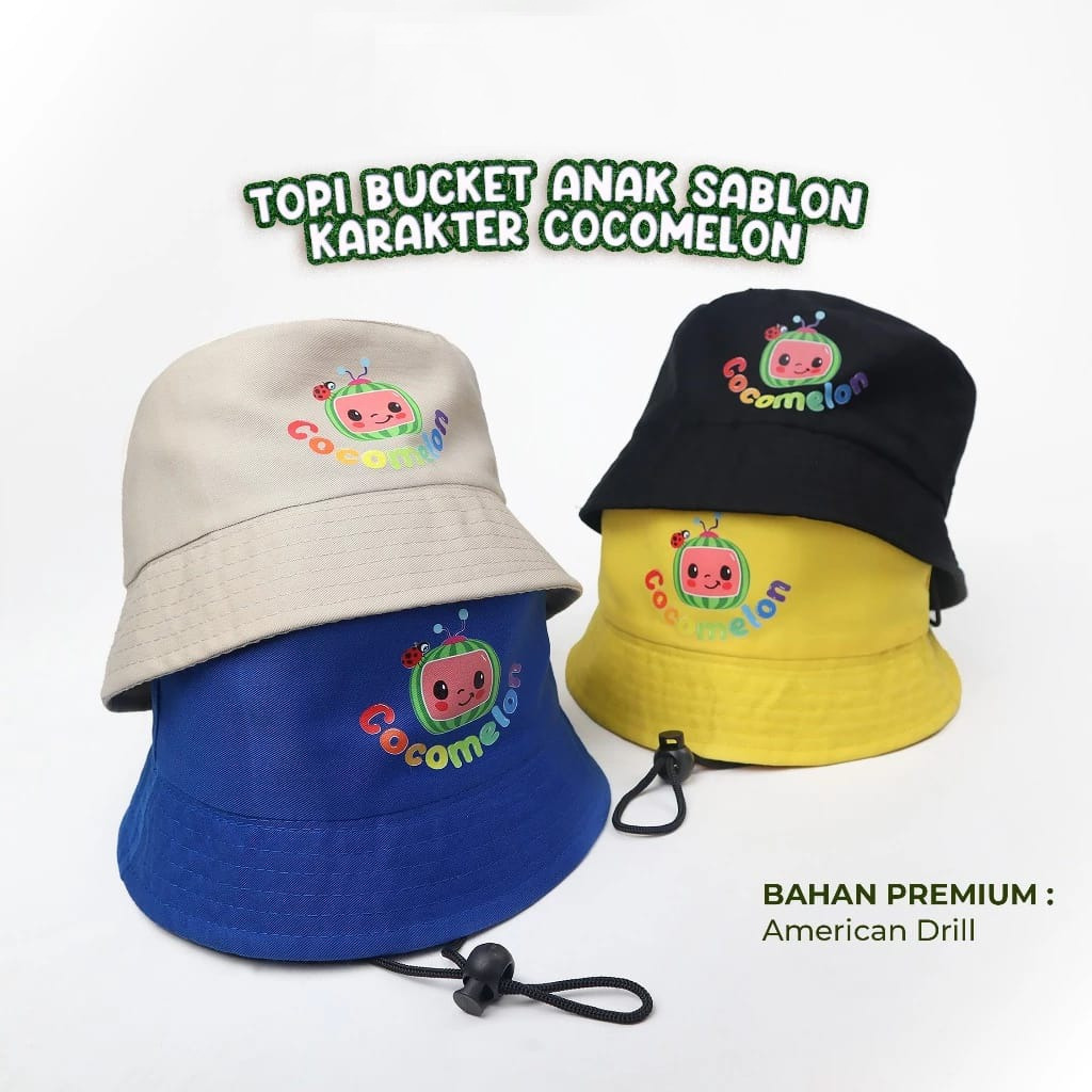 Children's Bucket Hats Children's Bucket Hats Screen Printing Cocomelon ...
