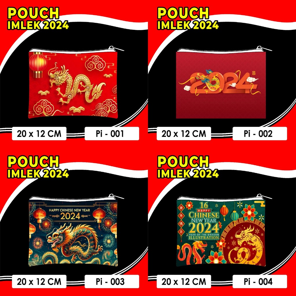 Chinese New Year Angpao Pouch 2024 Shio Dragon/ Happy Chinese New Year ...