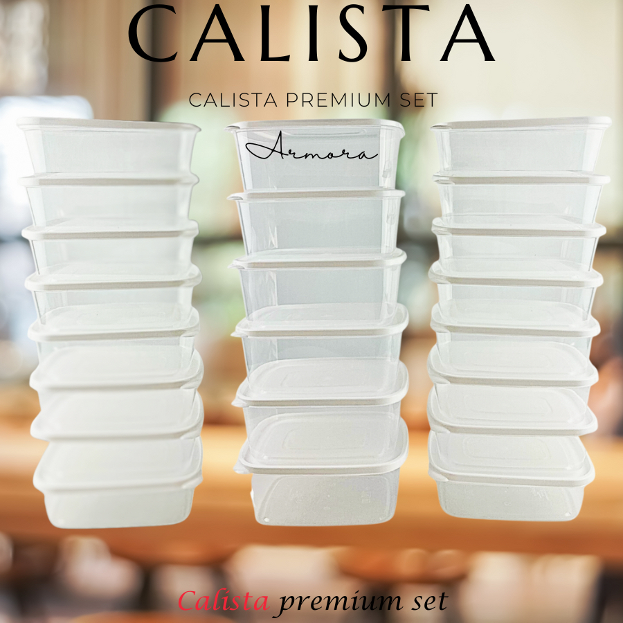PUTIH Food CONTAINER TOPLES SET BENING CALISTA OITA White Transparent ...