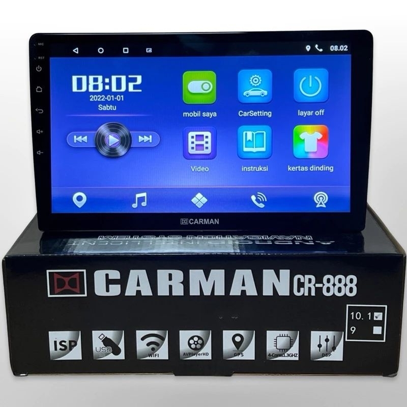 Carman 10 inch Android Head unit 2/32 CR-888 Free Camera | Shopee Malaysia